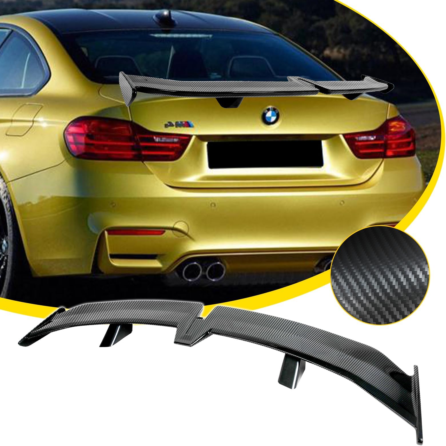 Amazon.com: Acmex 54 Inch Universal Rear Spoiler, MG6 PRO Style ABS ...