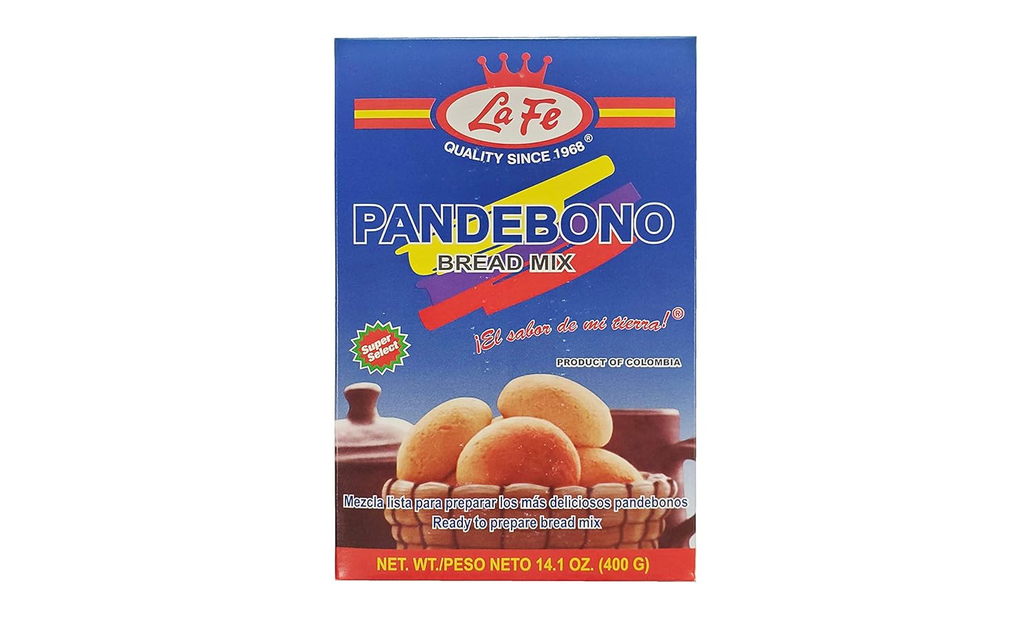 La Fe Mezcla de pan pandebono colombiano (paquete de 3, total de 42.3 ...