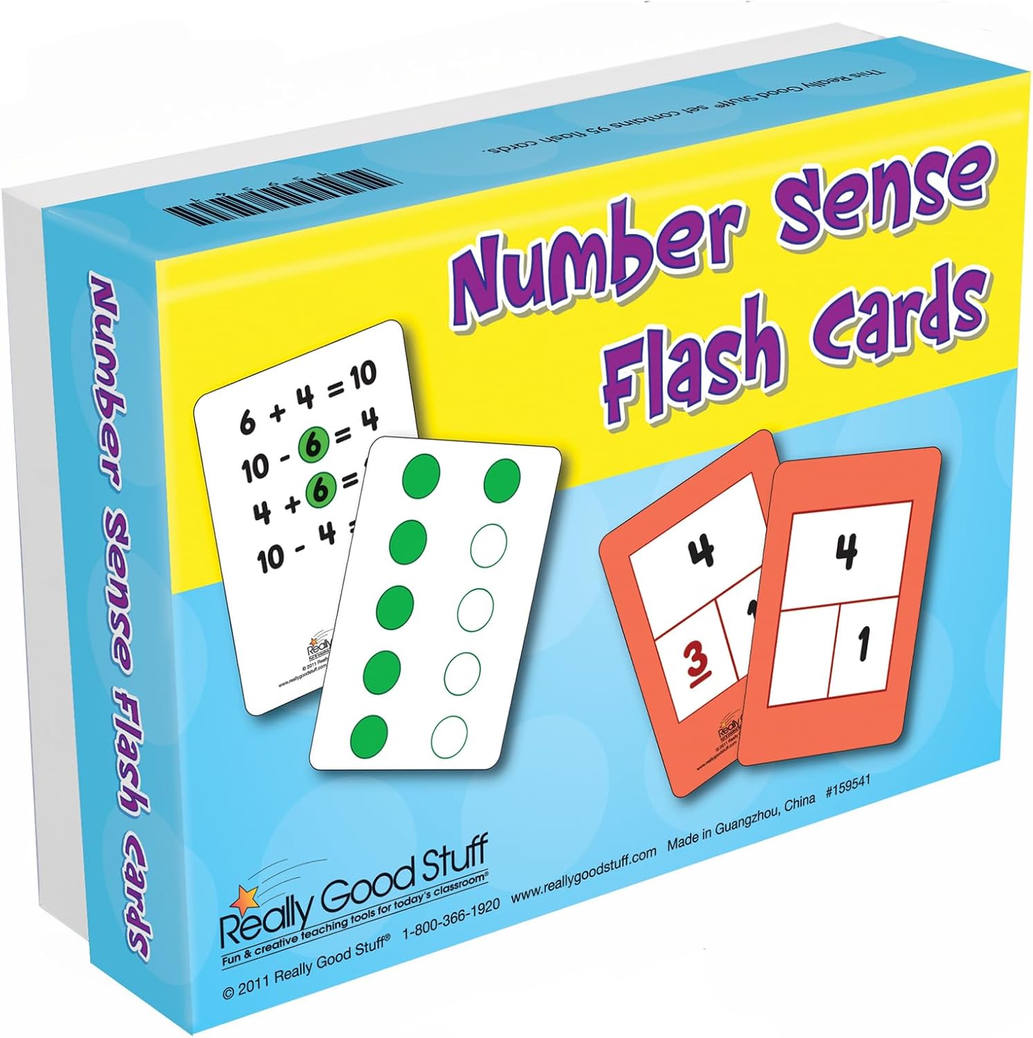 Amazon.com: Really Good Stuff Number Sense Flash Cards - 95 Flash Cards ...