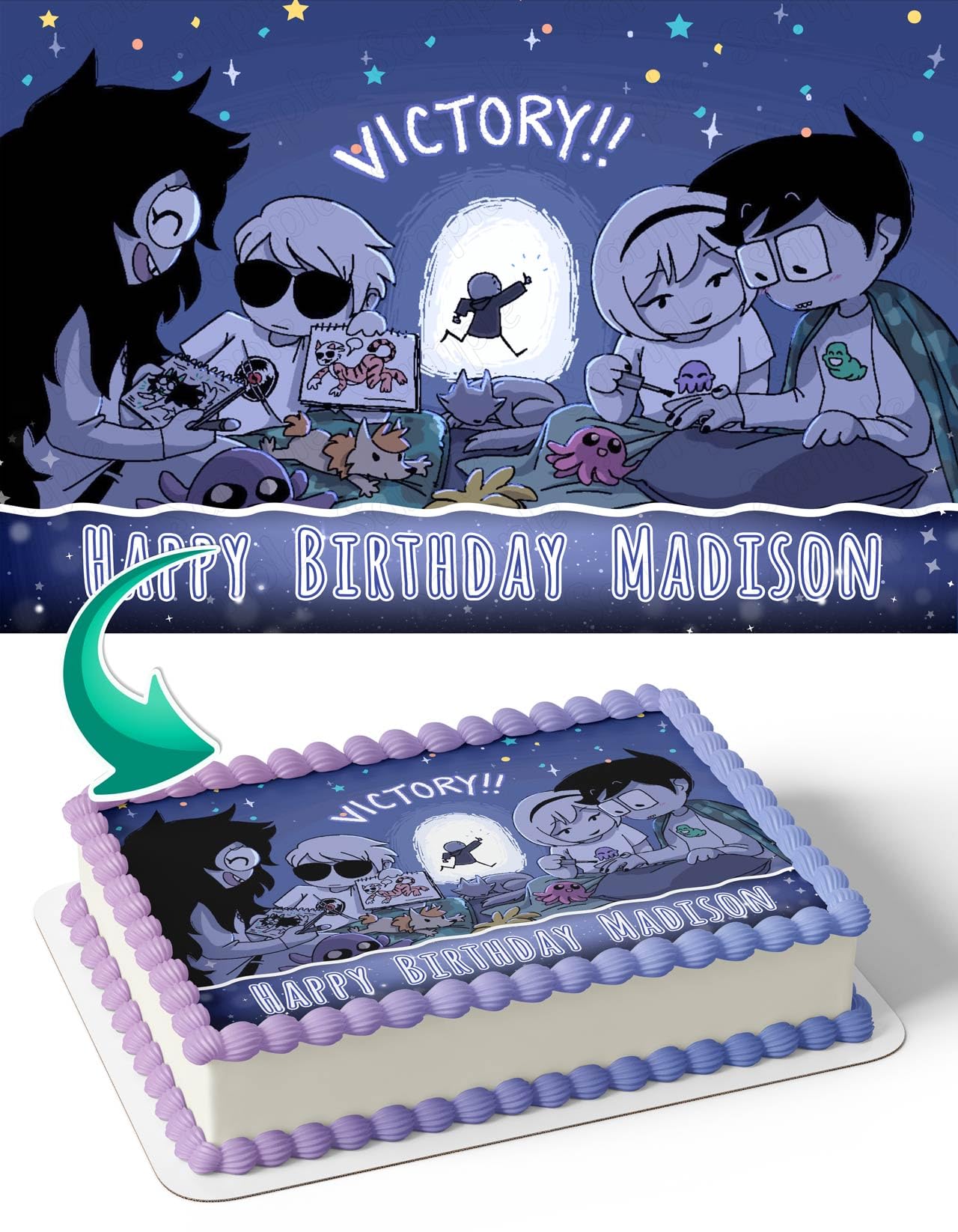 Amazon.com: Cakecery Homestuck Edible Cake Image Topper Birthday Cake 1 ...