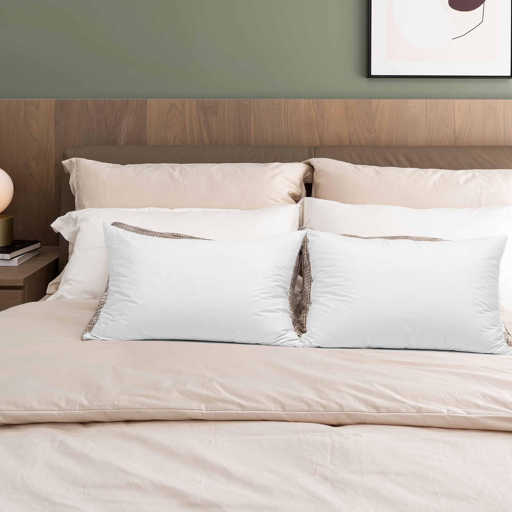 Snapklik.com : Goose Down Feather 14x22 Inches Pillow Insert Set Of 4 ...