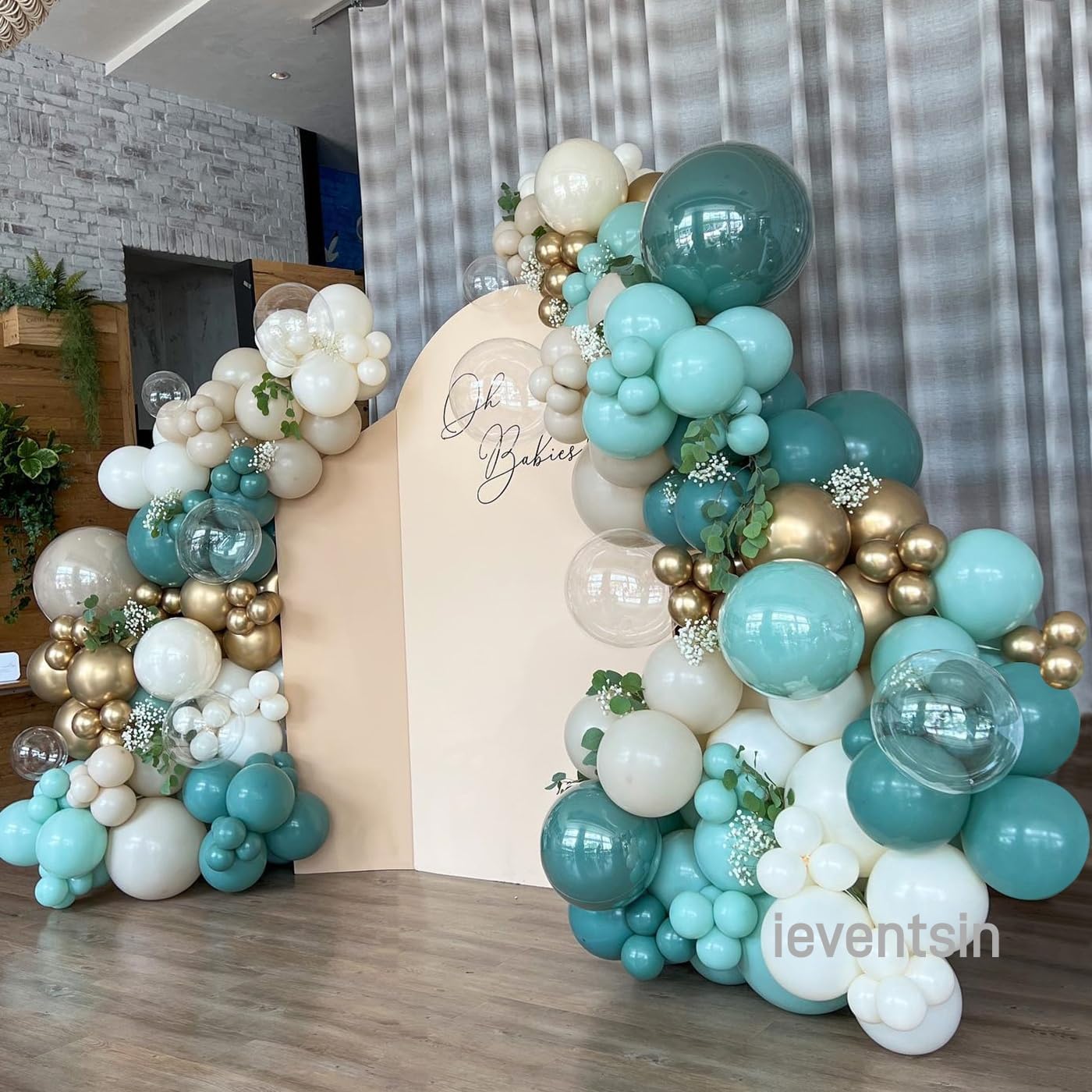 Amazon.com: ieventsin 158PCS Teal Balloons Arch Garland Kit, Dark Teal ...