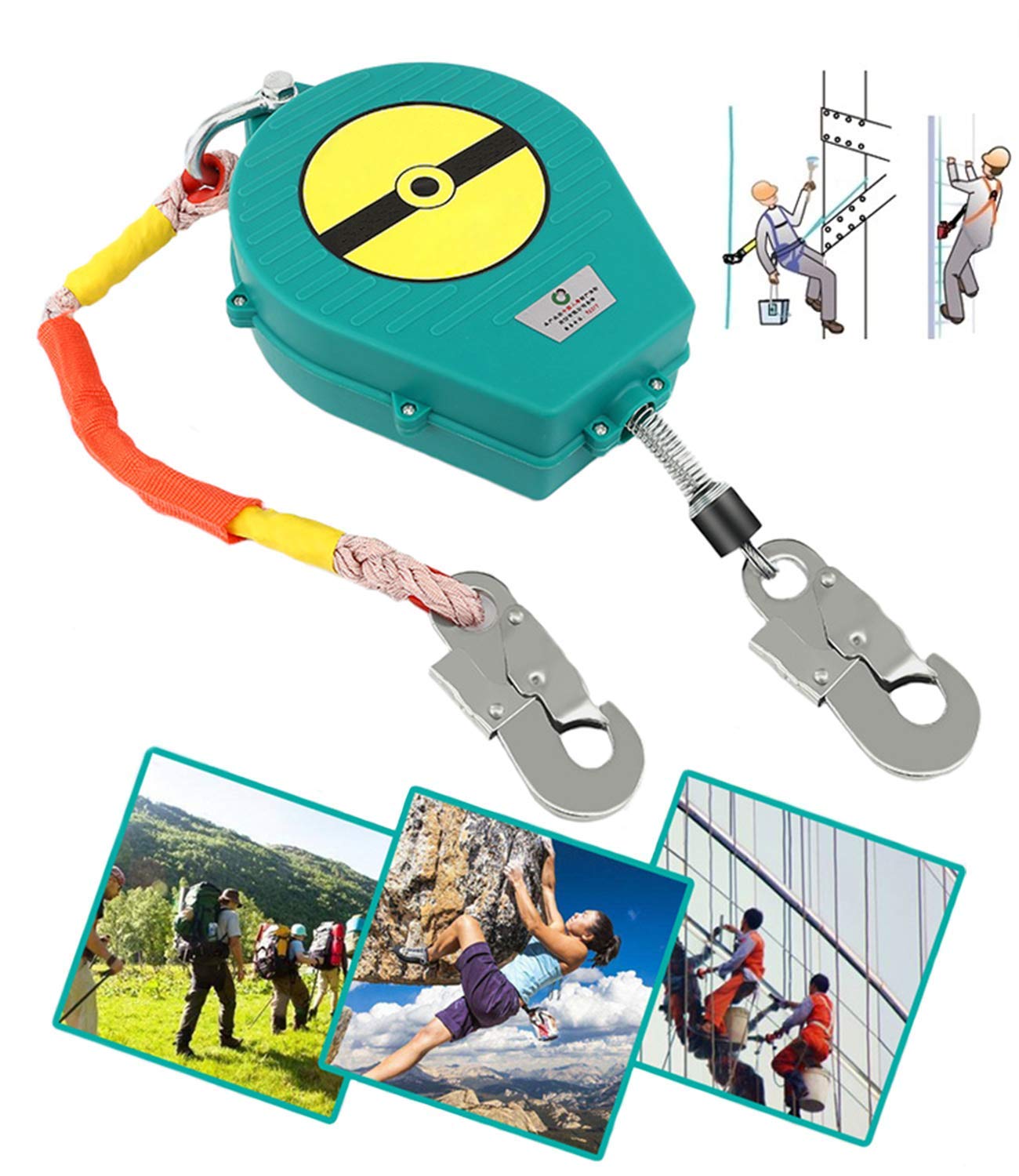 Buy XJZKA Self Retracting Lifeline, Fall Protection for Roofing ...