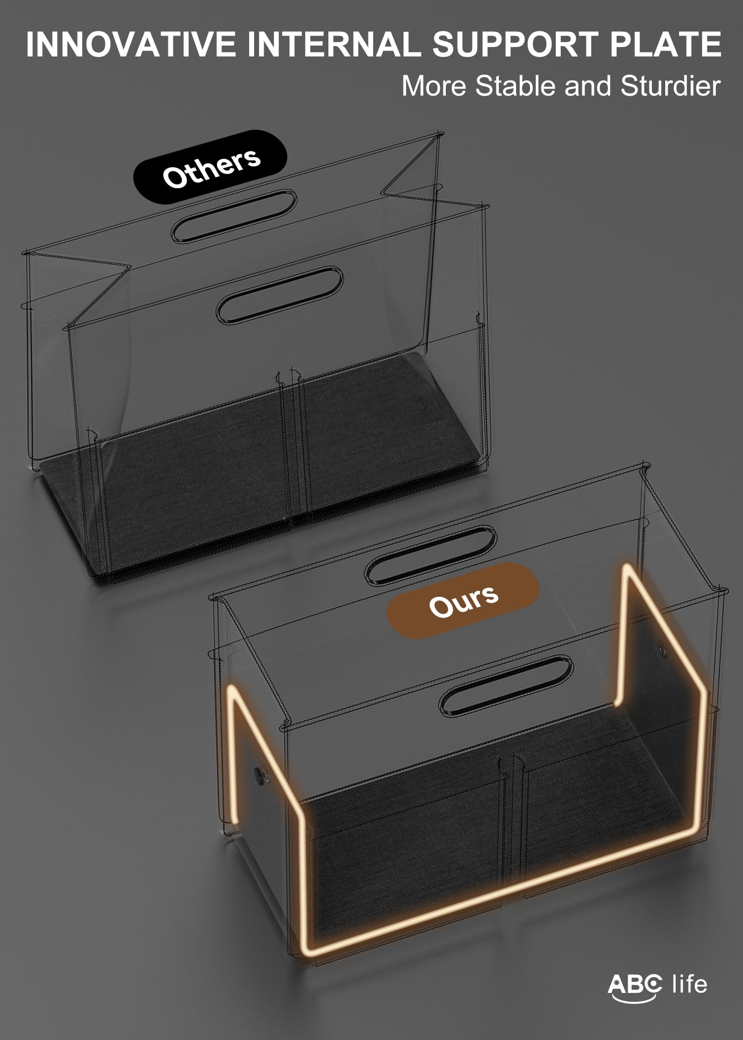 Cardboard Storage Organizer PreTidy Foldable Magazine Rack - Brown ...