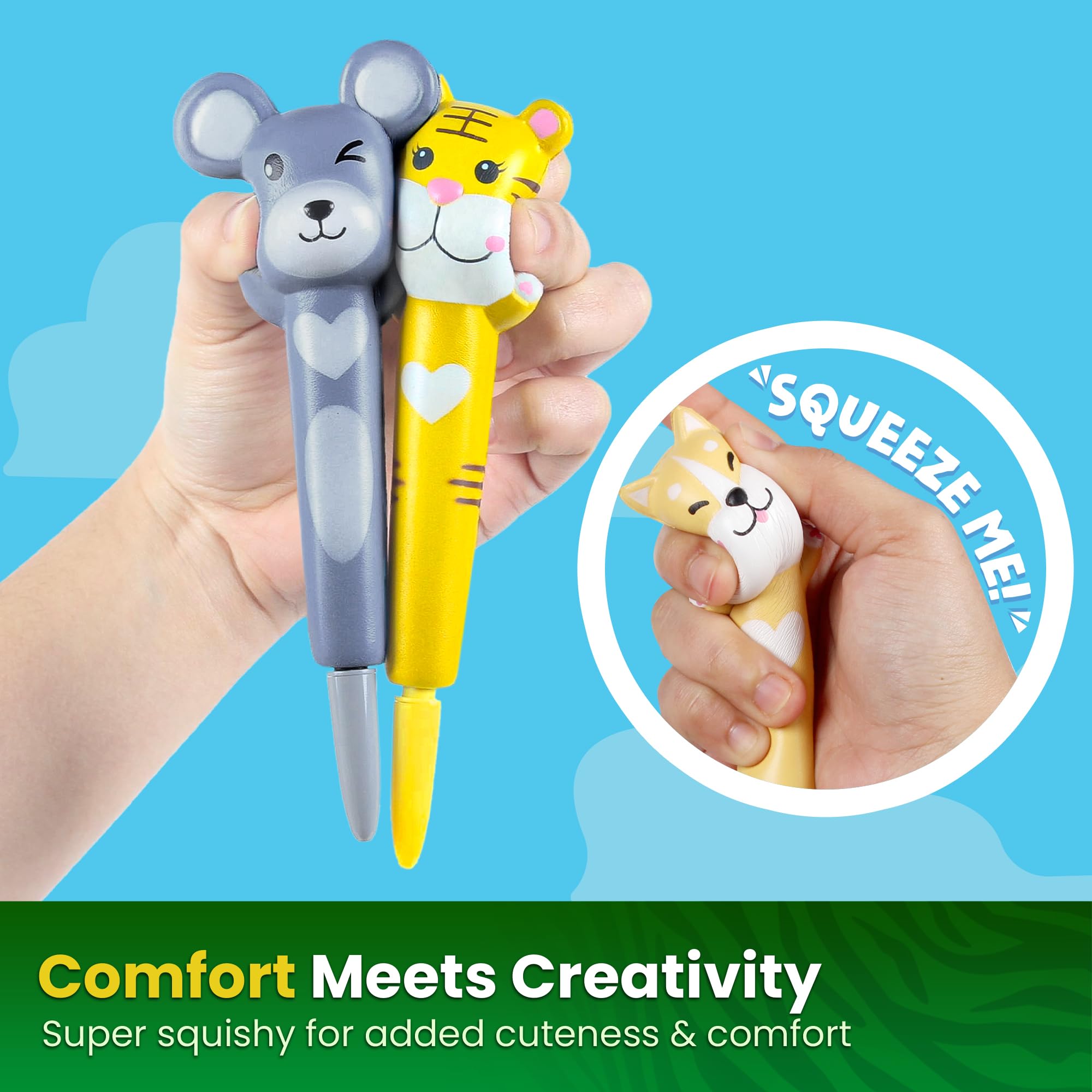 Snapklik.com : Girls Easter Basket Stuffers - Cute Squishy Fun Pens w ...