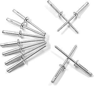 Amazon.com: BokWin 50PCS 5/32" x 3/4" Trifold Exploding Pop Rivets ...