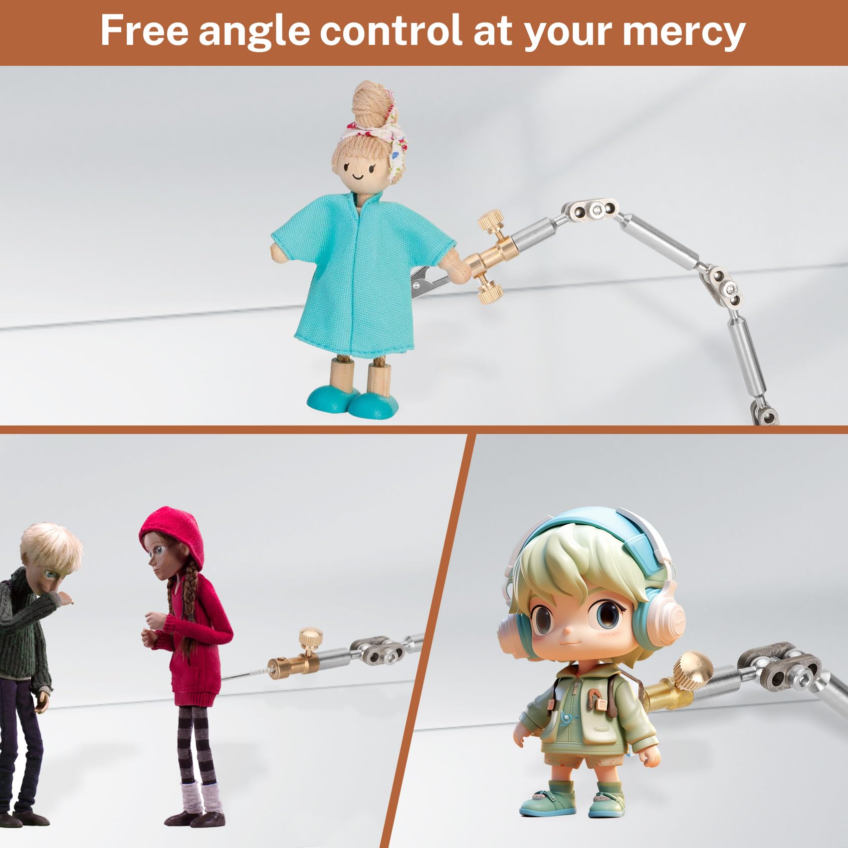 Snapklik.com : Stainless Stop Motion Animation Set, 5 Connectors ...