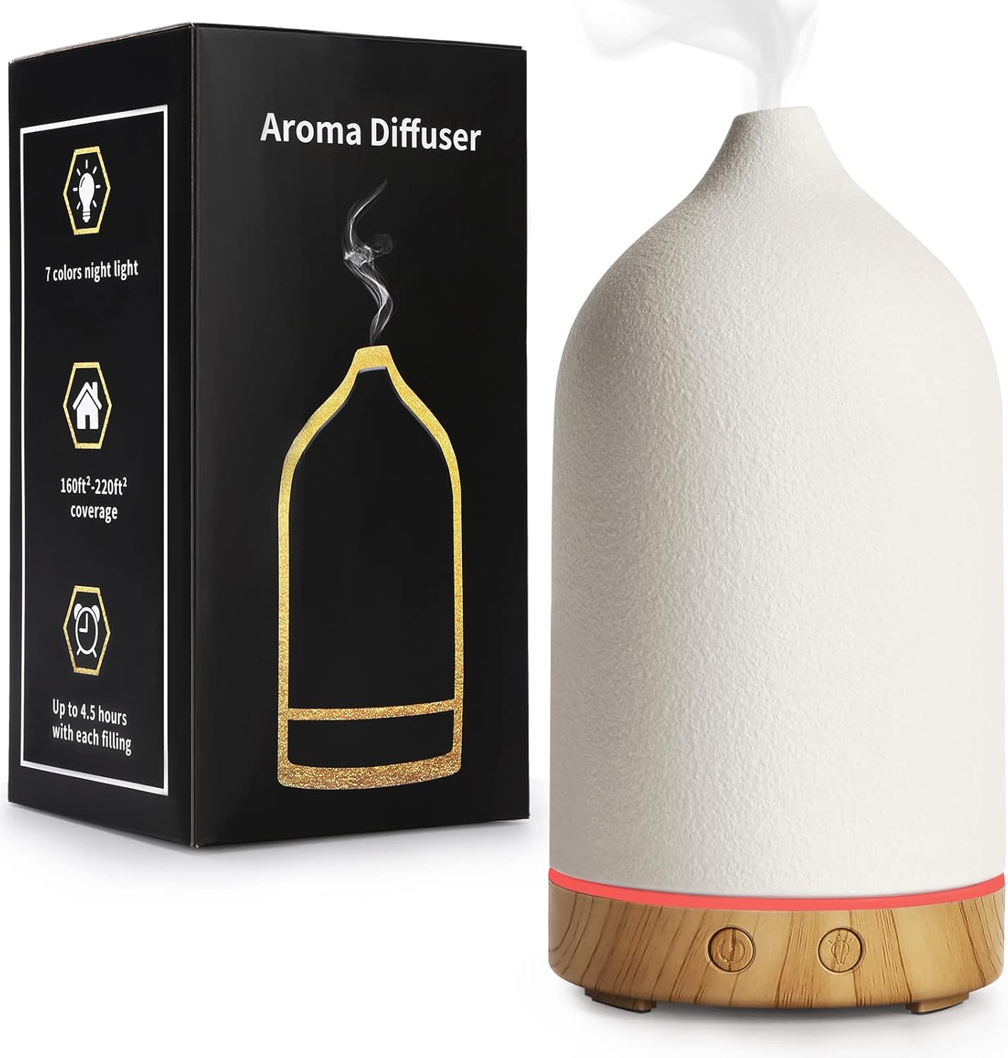 Amazon.com: Ceramic Diffuser,Stone Essential Oil Diffuser, Ultrasonic ...