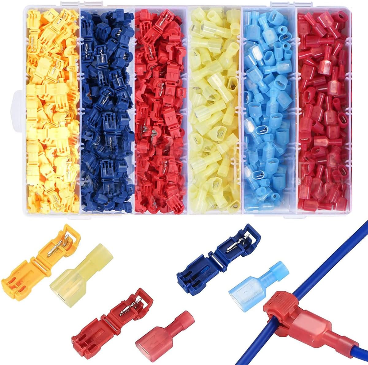 Conector de cable aislado-400 piezas Kit de terminal de prensa en frío ...