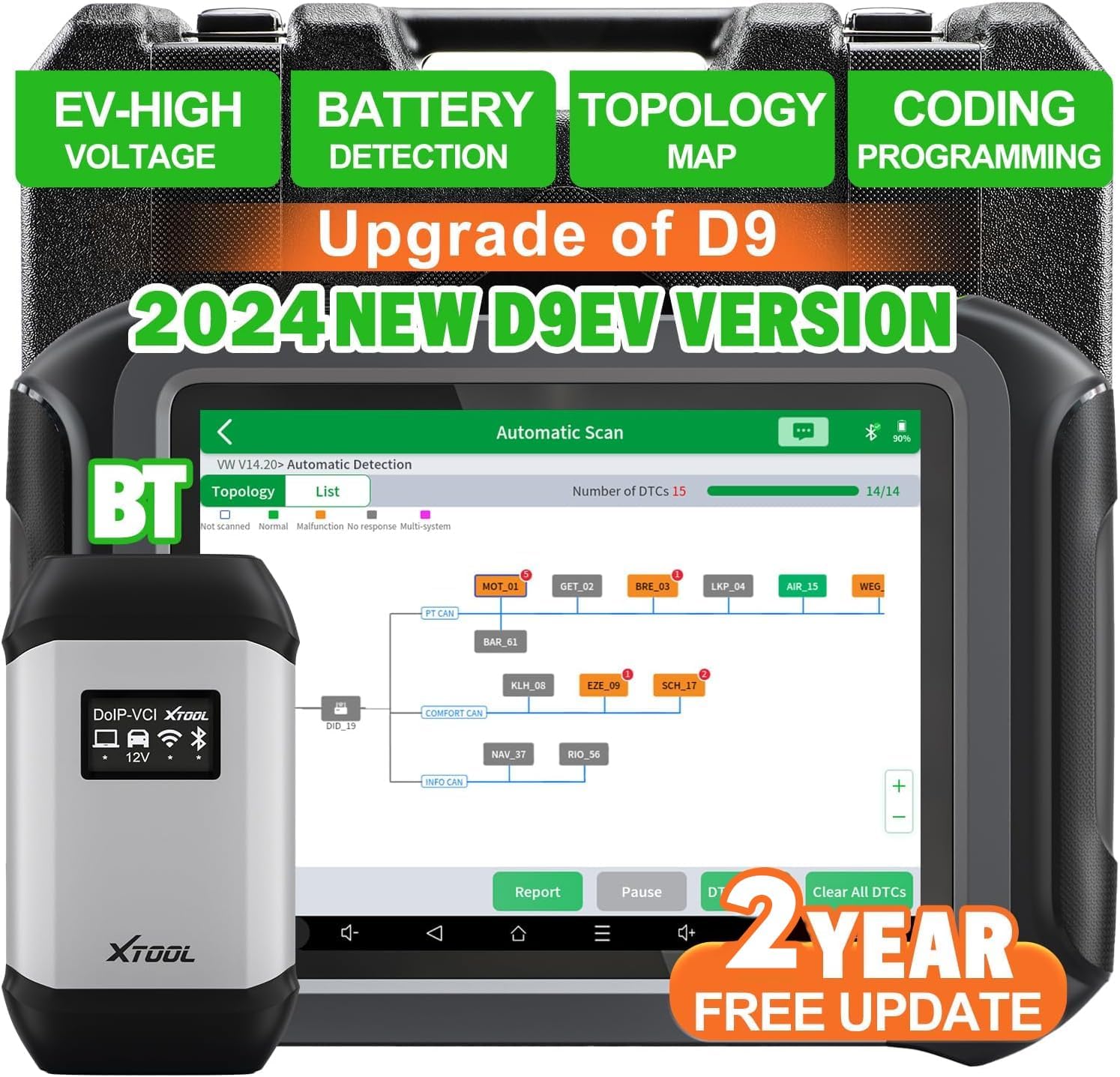 XTOOL D9EV Automotive Scanner Diagnostic Scan Tool, Nepal | Ubuy