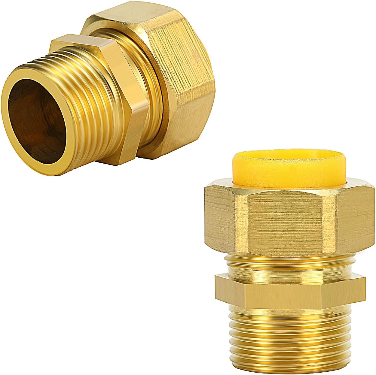 Amazon.com: 2Pack 3/4'' CSST Gas Line Fittings Male NPT Pipe Fitting ...