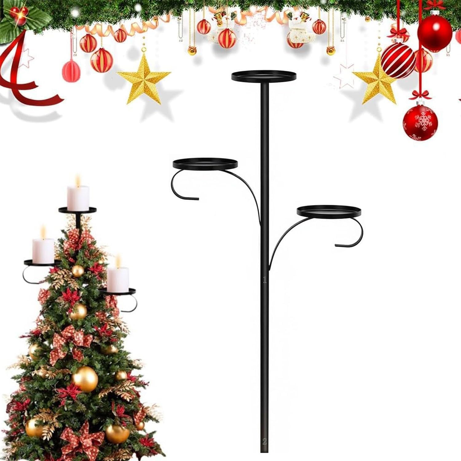 Amazon.com: Triple Tree Topper Shelf for Christmas Tree, Triple Tree ...