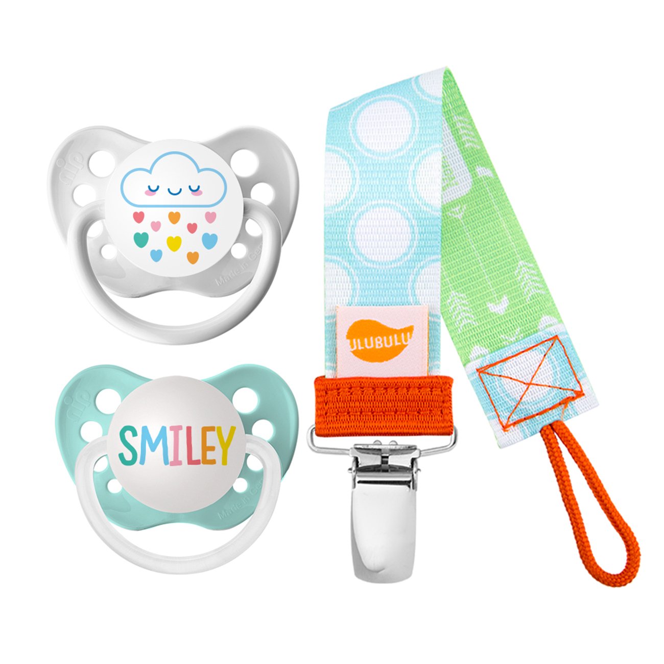 Buy Ulubulu Rainbow Cloud and Smiley Designs/Pacifier, 6-18 Months ...