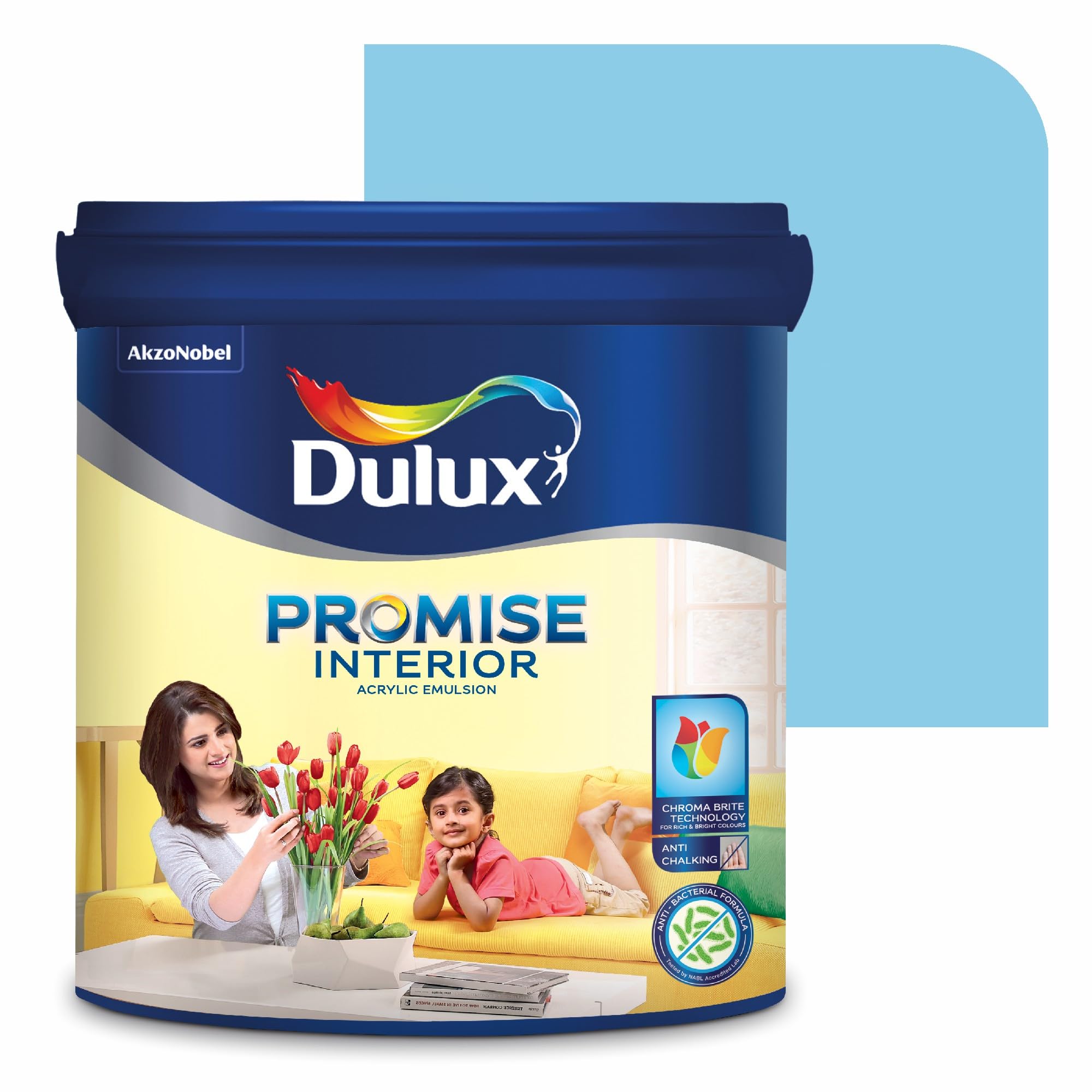 Dulux Promise Interior Emulsion Paint 1l Blue Chiffon Wall Paint ...