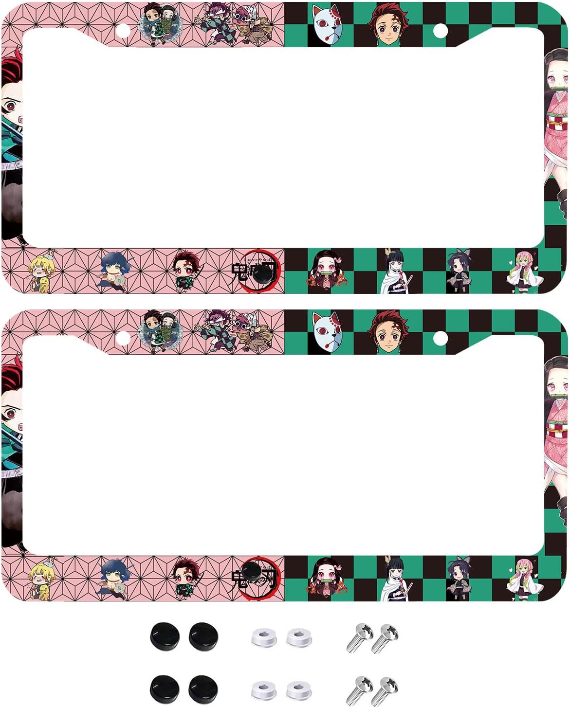 Amazon.com: License Plate Frames Anime Car Accessories Design Metal ...