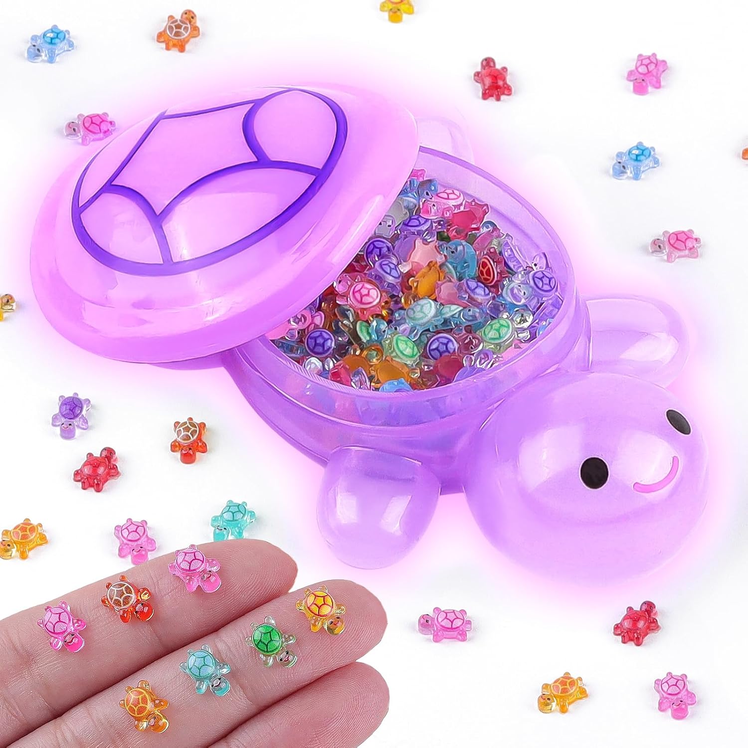 Amazon.com: 200 Pcs Mini Resin Turtle with 1 Pc Jumbo Resin Purple ...