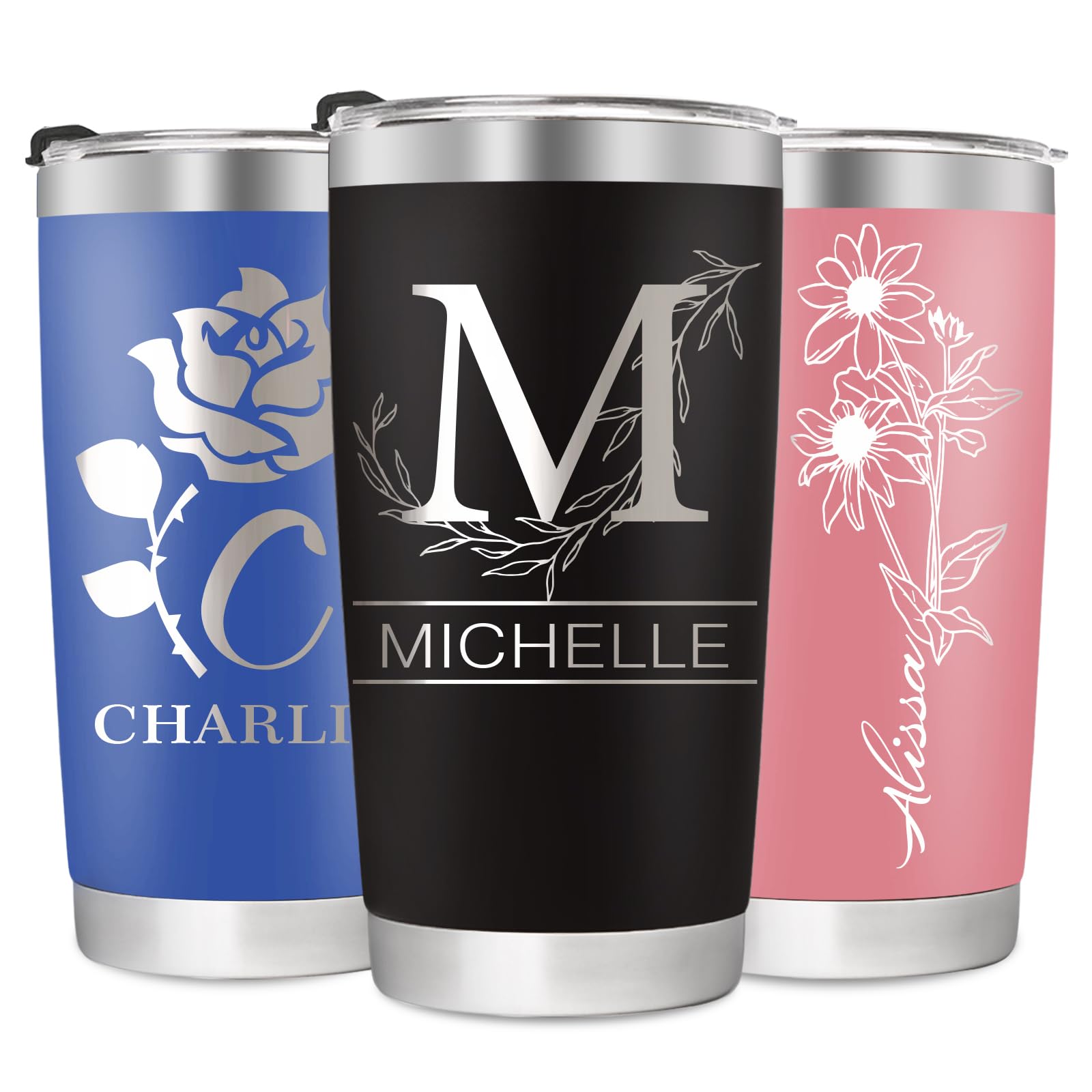 Amazon.com | Personalized Tumblers with Engraved Name, Personalized ...