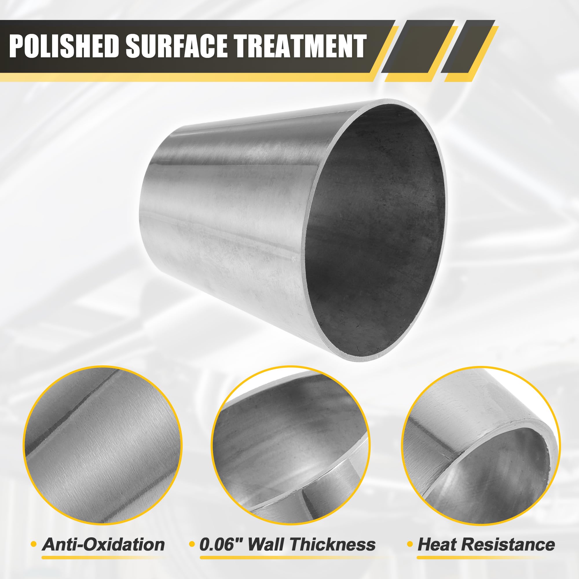 Snapklik.com : Car Mandrel Exhaust Bend Elbow Pipe 304 Stainless Steel ...