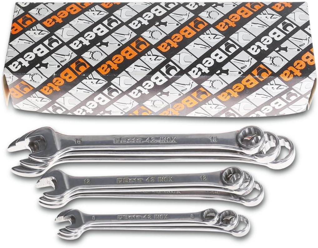 Beta 42INOX Stainless Steel Combination Wrench Set 1/4" to 3/4" | 12 ...