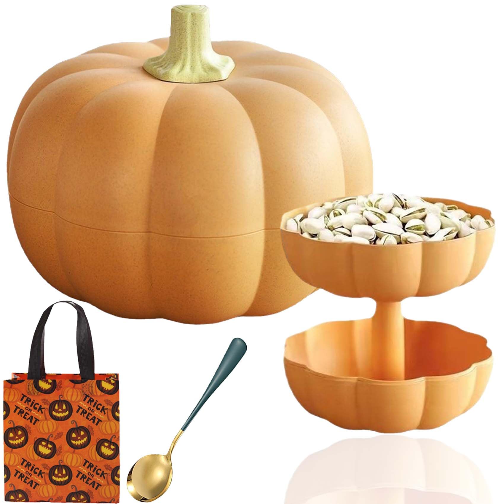 Amazon.com: Halloween Pumpkin Fruit Bowl, Pumpkin Serving Bowl with ...
