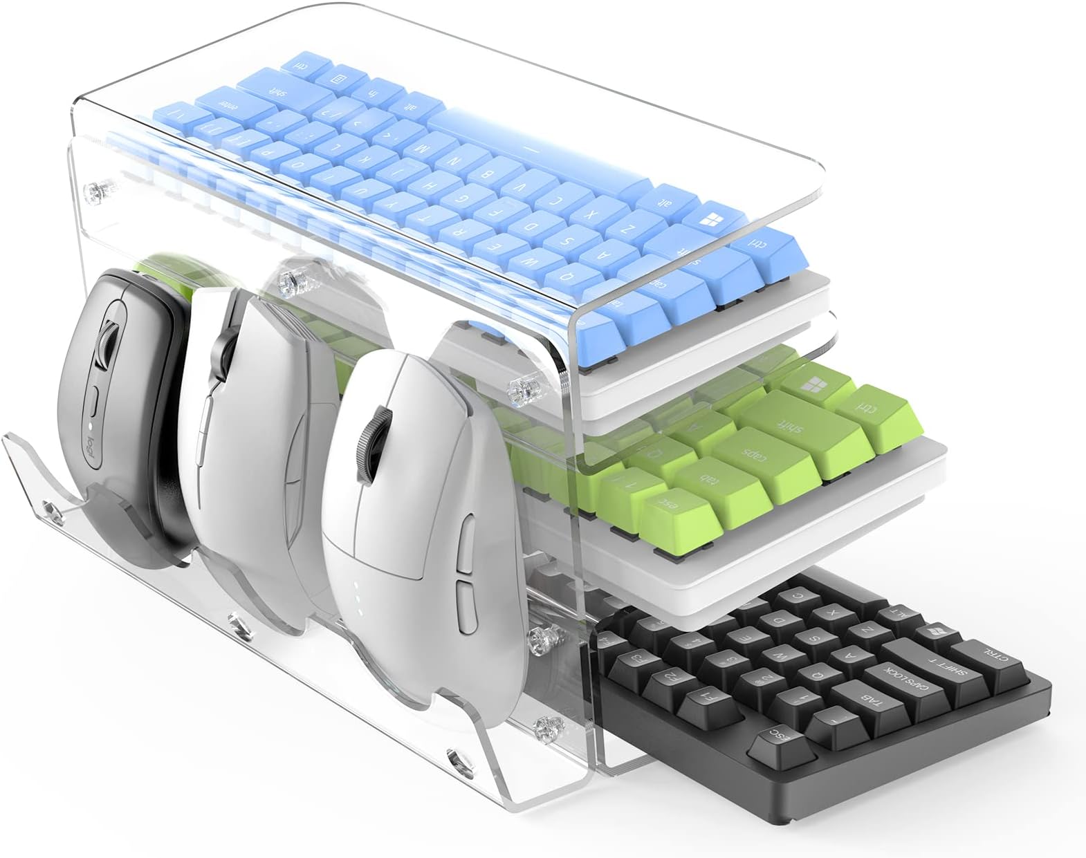 Amazon.co.jp: 長尾製作所 NBROS キーボード収納ステーション 積み重ね3台 NB-KEYBD-ST01 : 家電＆カメラ