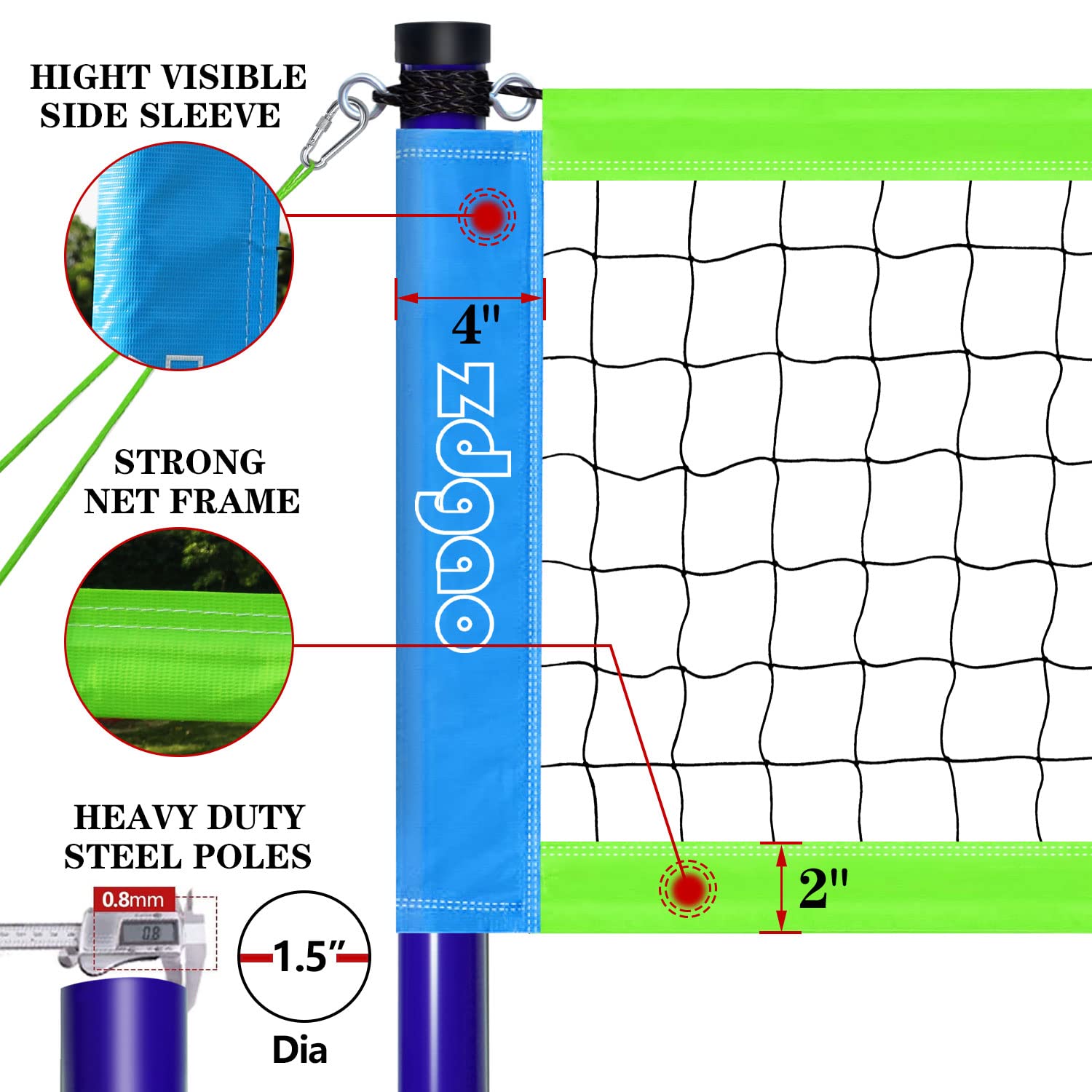 Snapklik.com : Volleyball Net Outdoor - Portable Volleyball Set For ...