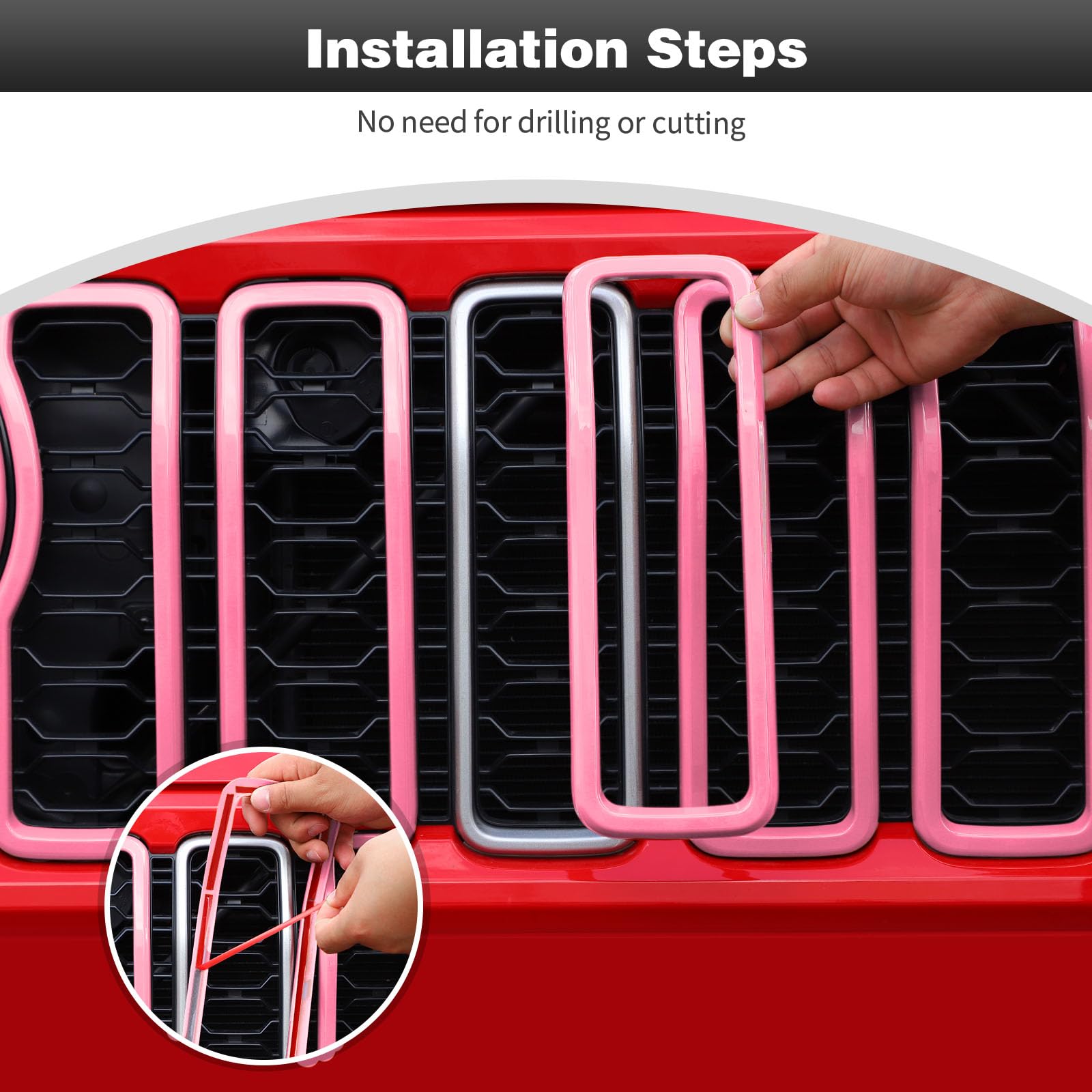 Snapklik.com : CheroCar For JL Grille Grill Insert & Headlight Turn ...