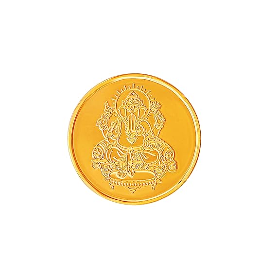 Muthoot Pappachan Swarnavarsham Hallmarked 22KT Ganesh Gold Coin 10 Gm ...
