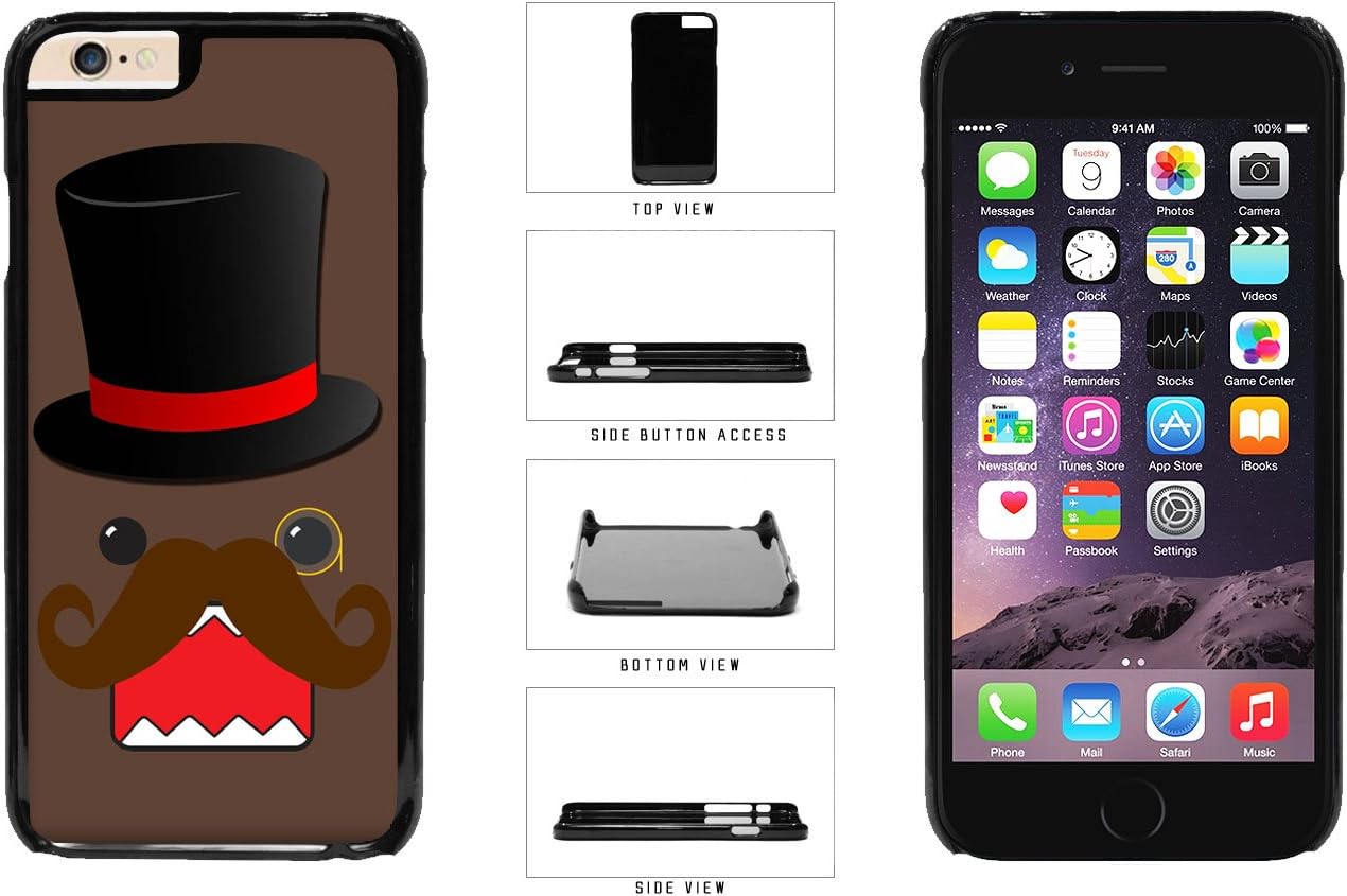 Amazon.com: Hipster Moustache Character with Hat Plastic Phone Case ...