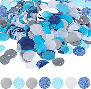 Amazon.com: Yuanchu Multicolor Round Confetti, 6000 Pieces Paper ...
