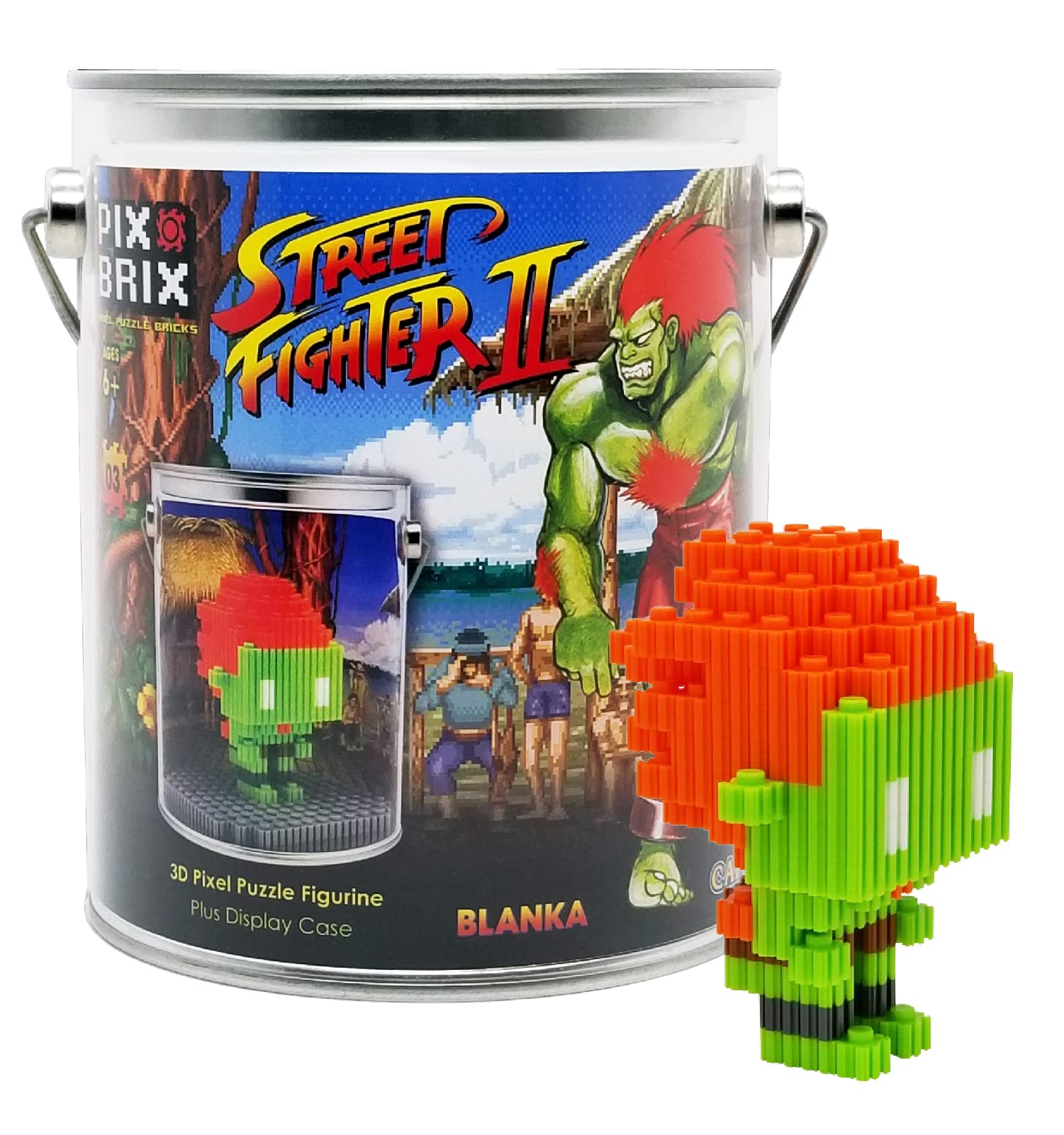 Buy Pix Brix Street Fighter II Mini Pixel Figurines, Blanka– Buildable ...