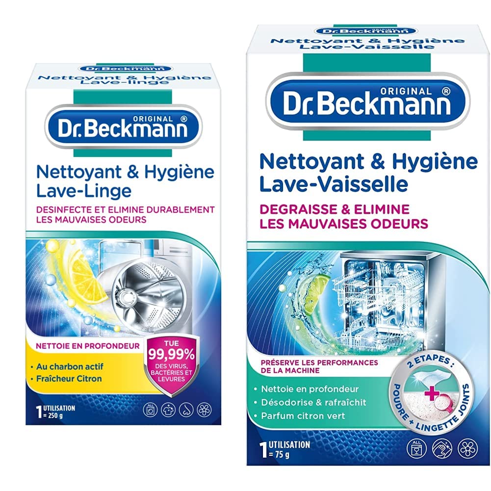 Lot de Dr. Beckmann Nettoyant & Hygiène Lave-Linge | Désinfecte et ...