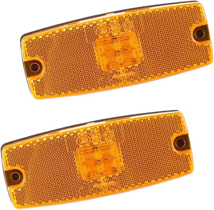 2 x LED SMD RED WHITE AMBER SIDE RUBBER INDICATOR MARKER LIGHTS STALK ...