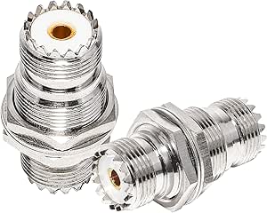 Amazon.com: Anina UHF Female to Female Jack Bulkhead Coax Connector SO-239 PL-259 RF Coaxial ...