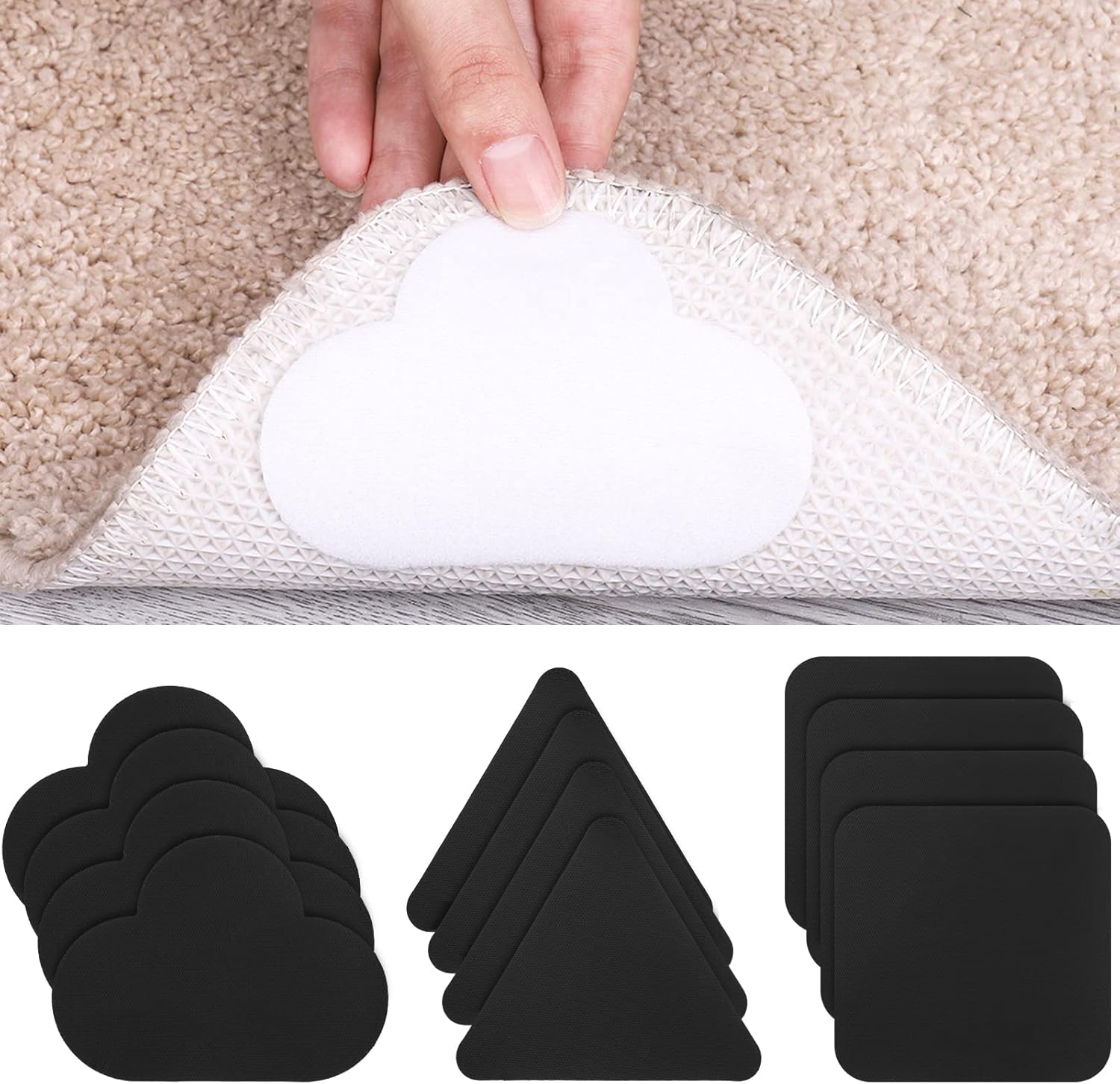 Amazon.com: 12 Pcs Grippers for Rug, Couch Cushion Grip, Adhesive Hook ...
