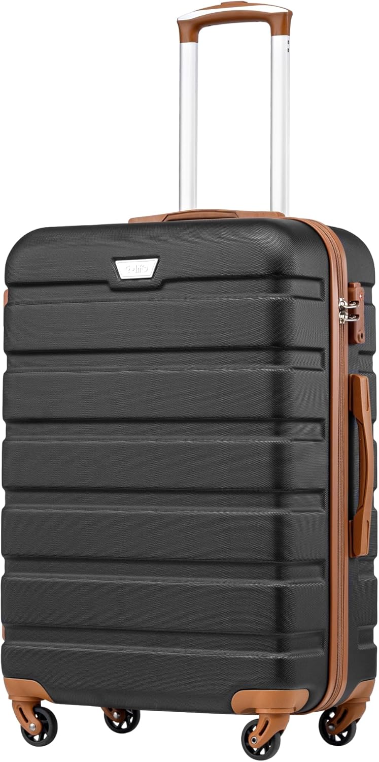 Coolife Luggage Carry On Suitcase Spinner Hardshell Lightweight TSA ...