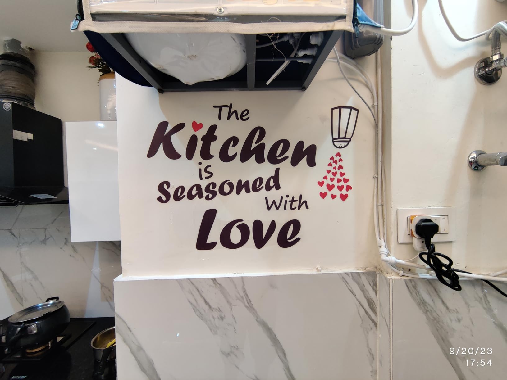 Wallstick " Kitchen Quotes " wallstickers (Vinyl 65 cm x 60 cm ...