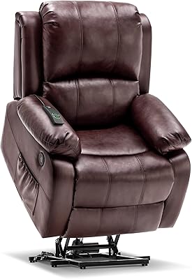 Amazon.com: Mecor Power Lift Chair Dual Motor PU Leather Lift Recliner ...