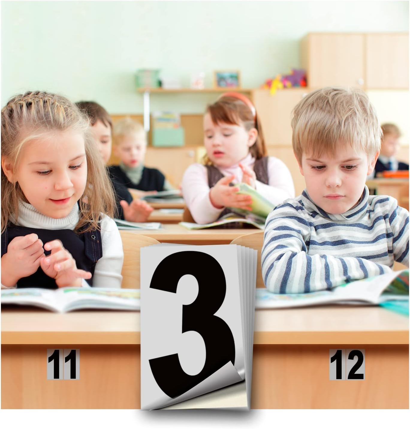 iSYFIX Black Vinyl Number 3 (Three) Sticker - 6 Pack 1.5 inch - Premium ...