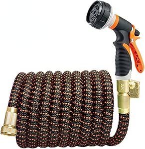 Amazon.com: Retractable Hose Extend Garden Hose Spray Gun Natural Latex ...
