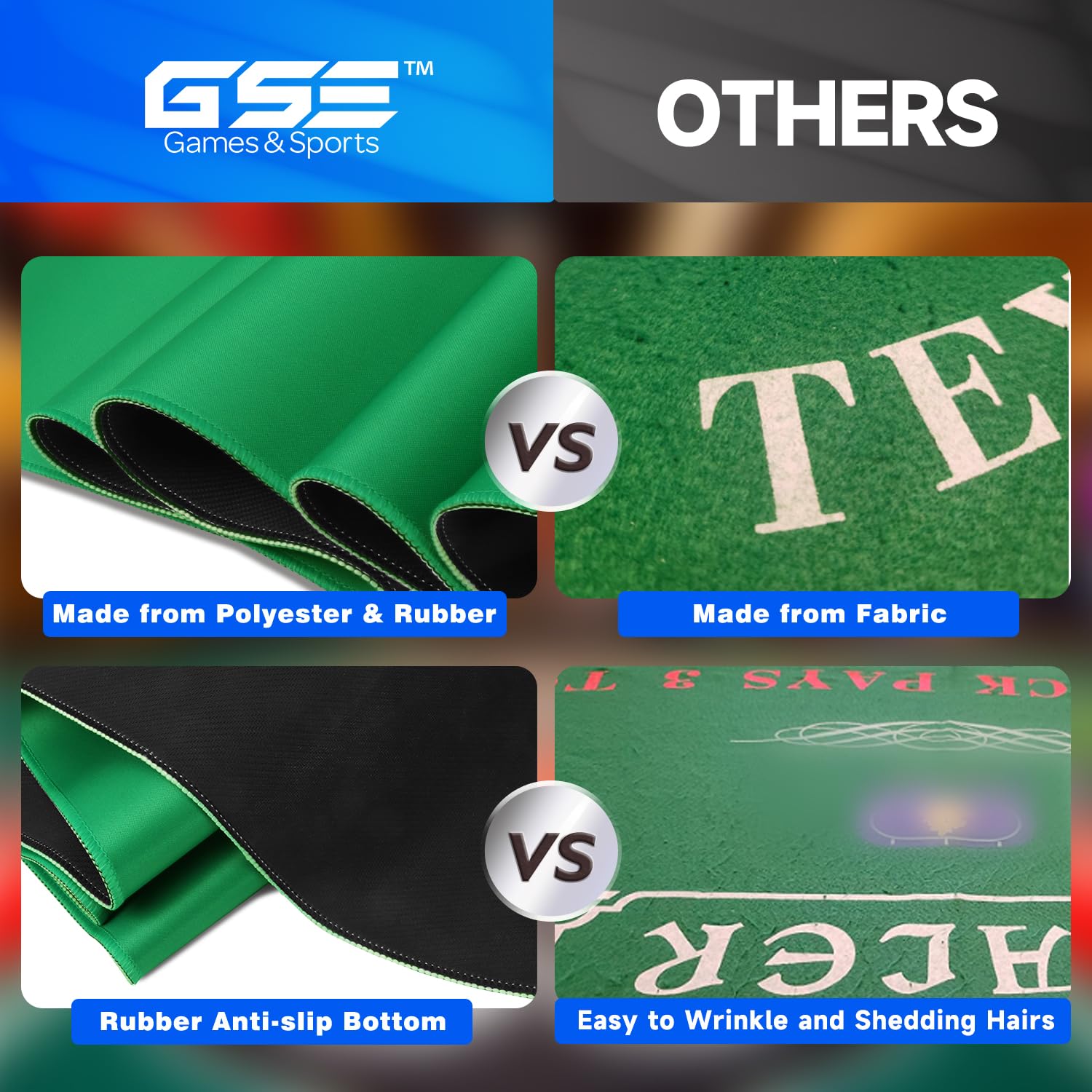 Snapklik.com : GSE Games & Sports Expert 70" X 35" Co Craps Tabletop ...