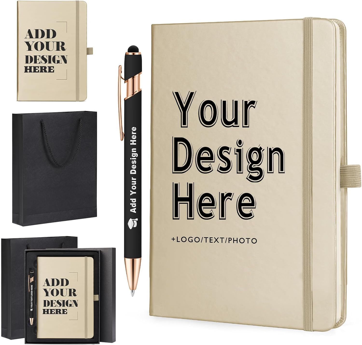 Amazon.com : Personalized Notebook with Pen & Gift Box, Customized Logo ...