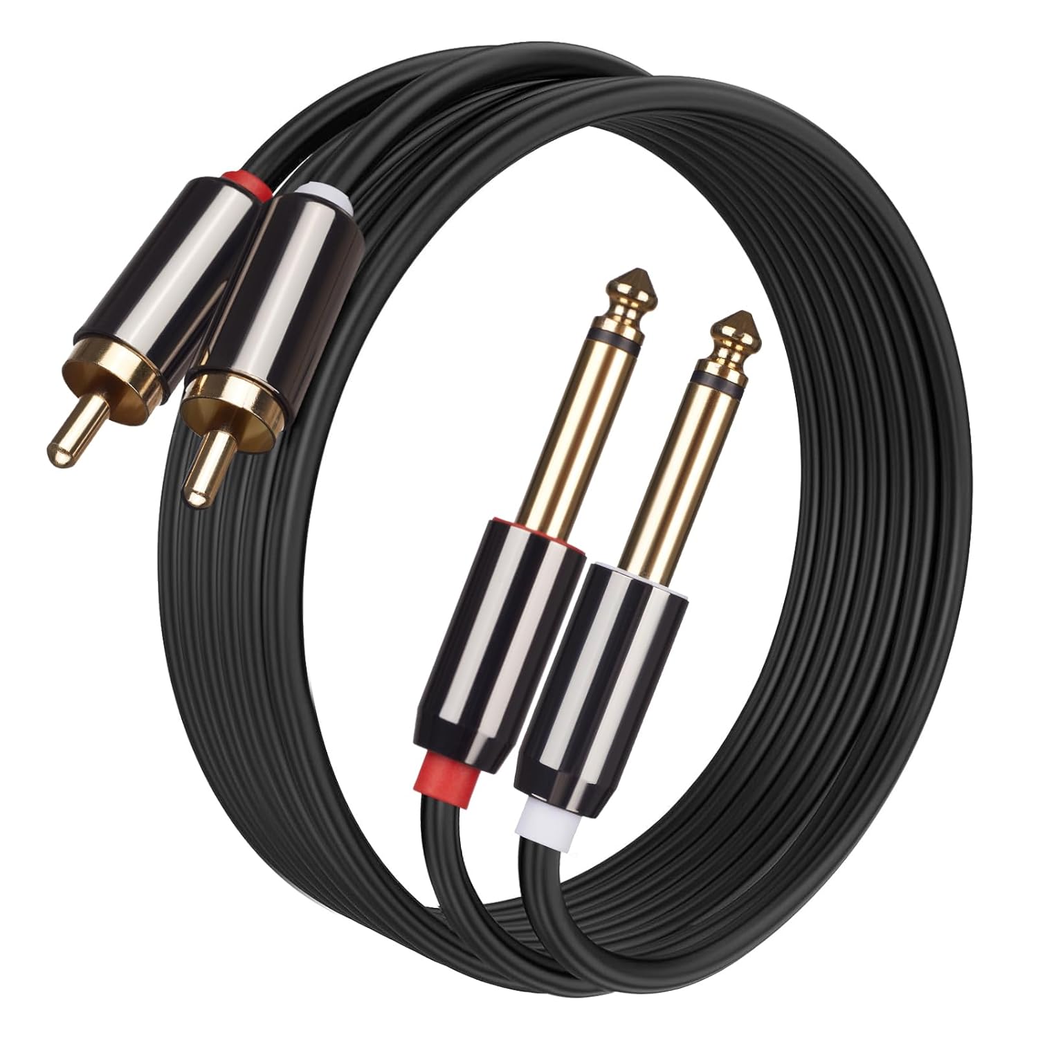 Amazon.com: PX&PWR 3.3 Feet RCA to 1/4 Cable, Dual 1/4 inch TS to Dual ...