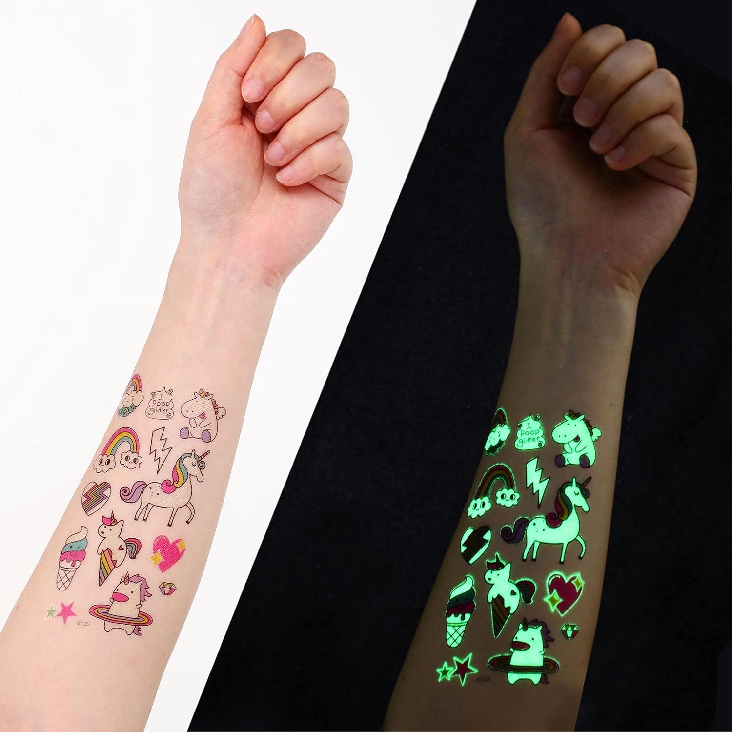 Outus 400+ Styles Temporary Tattoos for Kids Fake Tattoo Sticker for ...