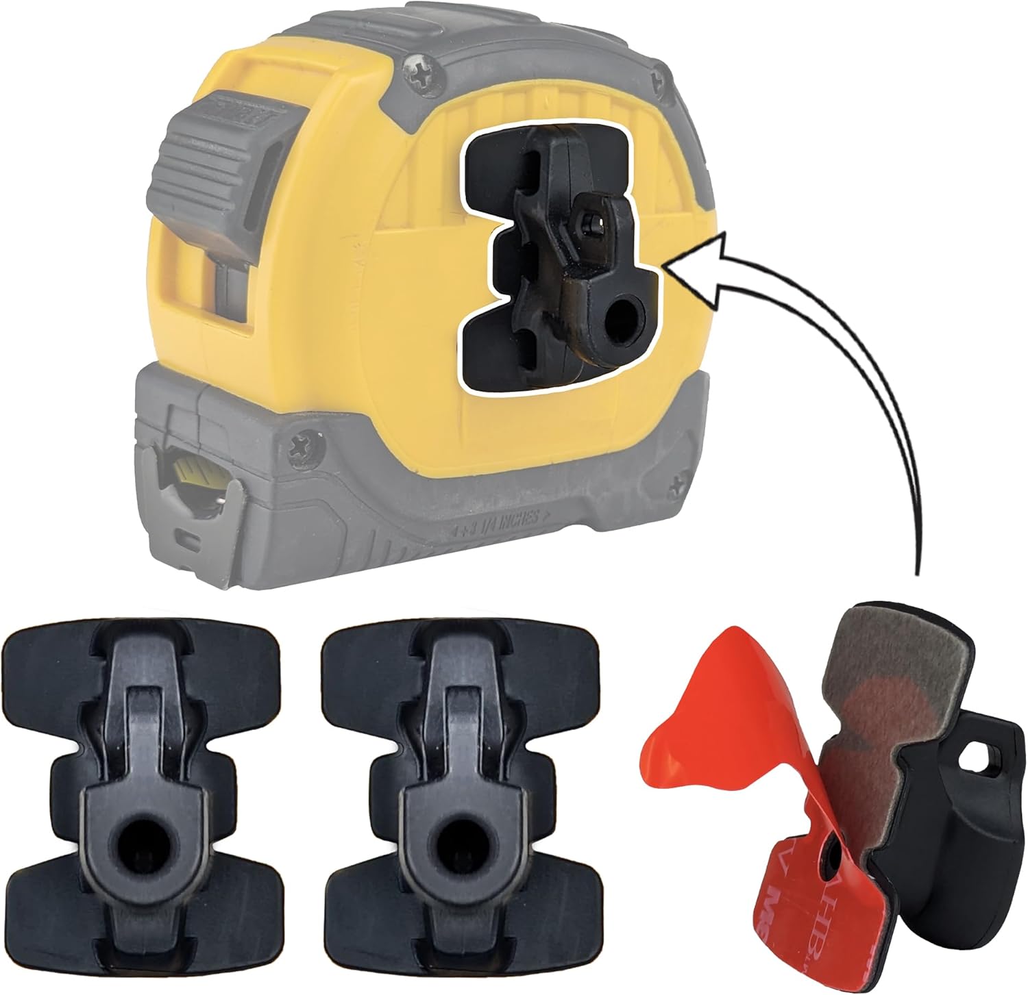 Pro Tool Tabs - Pack of 3 - Attach to Any Flat Surface Tool or Curved ...