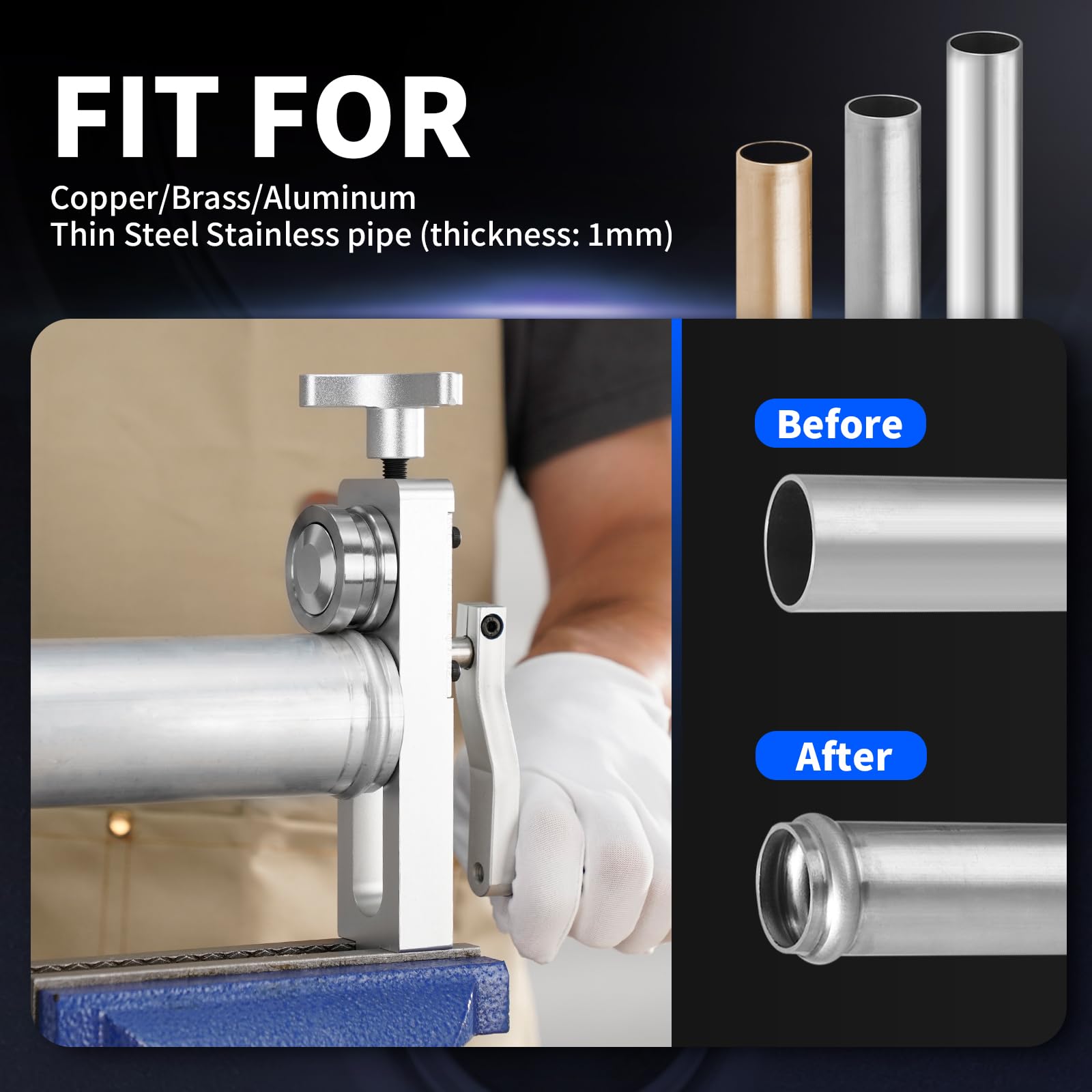 Snapklik.com : Tube Bead Roller, Bead Form Roller Tool, Pipe Bead ...