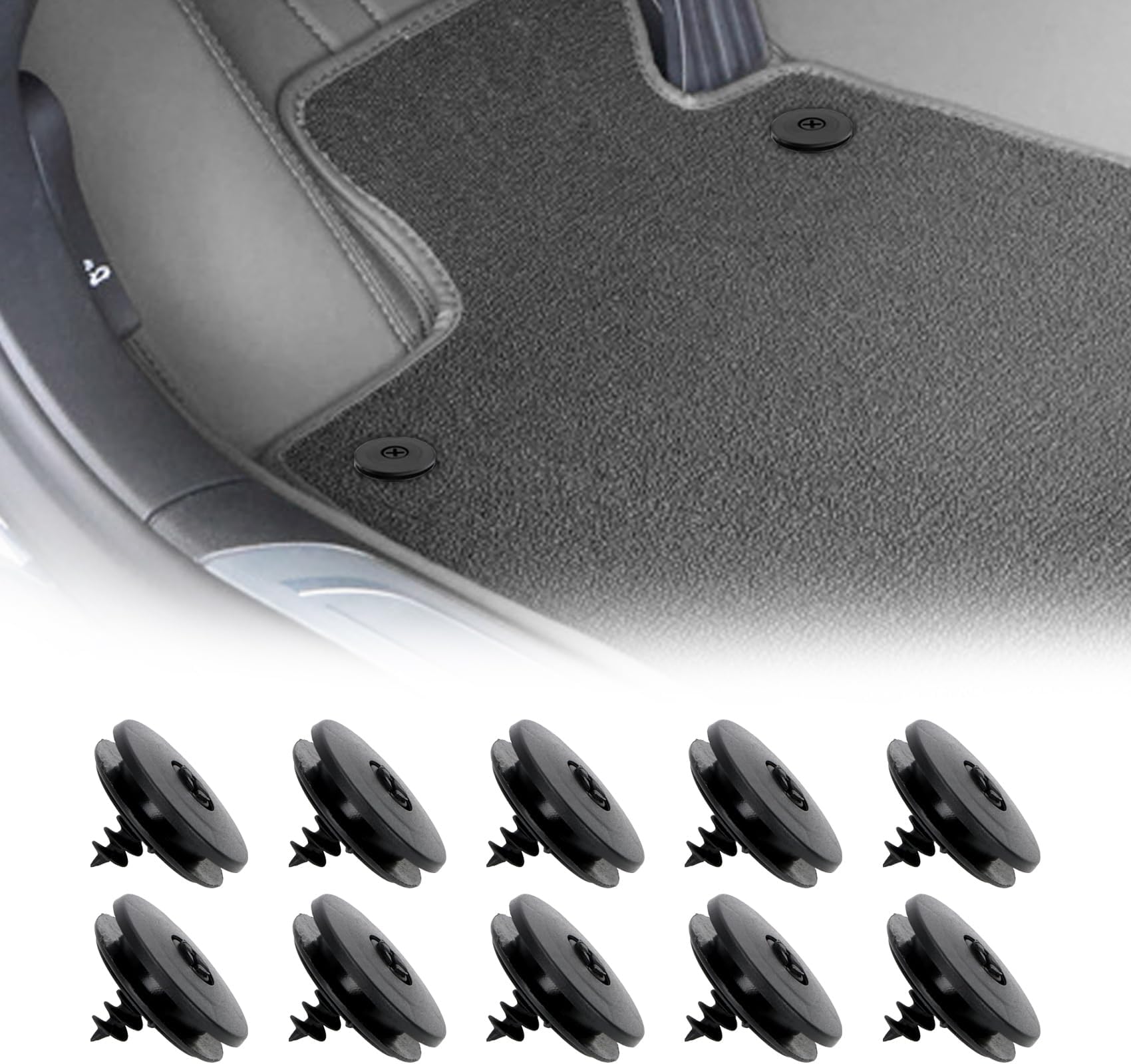 Amazon.com: Middrivr 10PCS Car Floor Mat Clips, Rotating Lock Clips ...