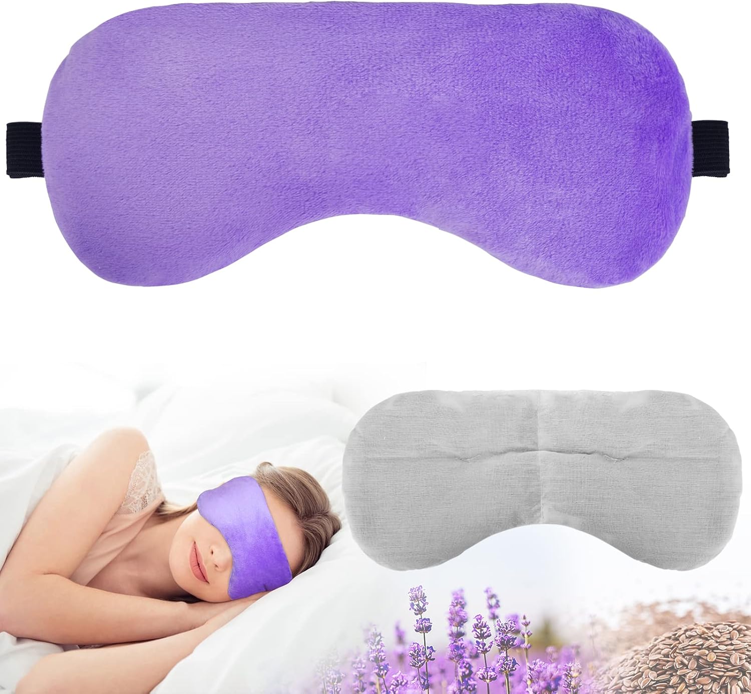 Amazon.com: Cavoilu Sleep Mask, Weighted Eye Mask, Moist Heat Warm ...