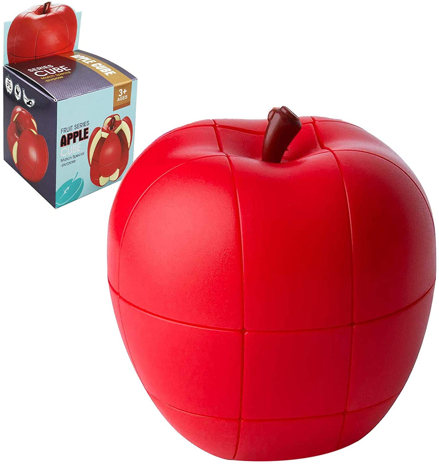 Toyshine Apple Shaped Magic Speed Cube 3x3, Stress Relief Toys for ...