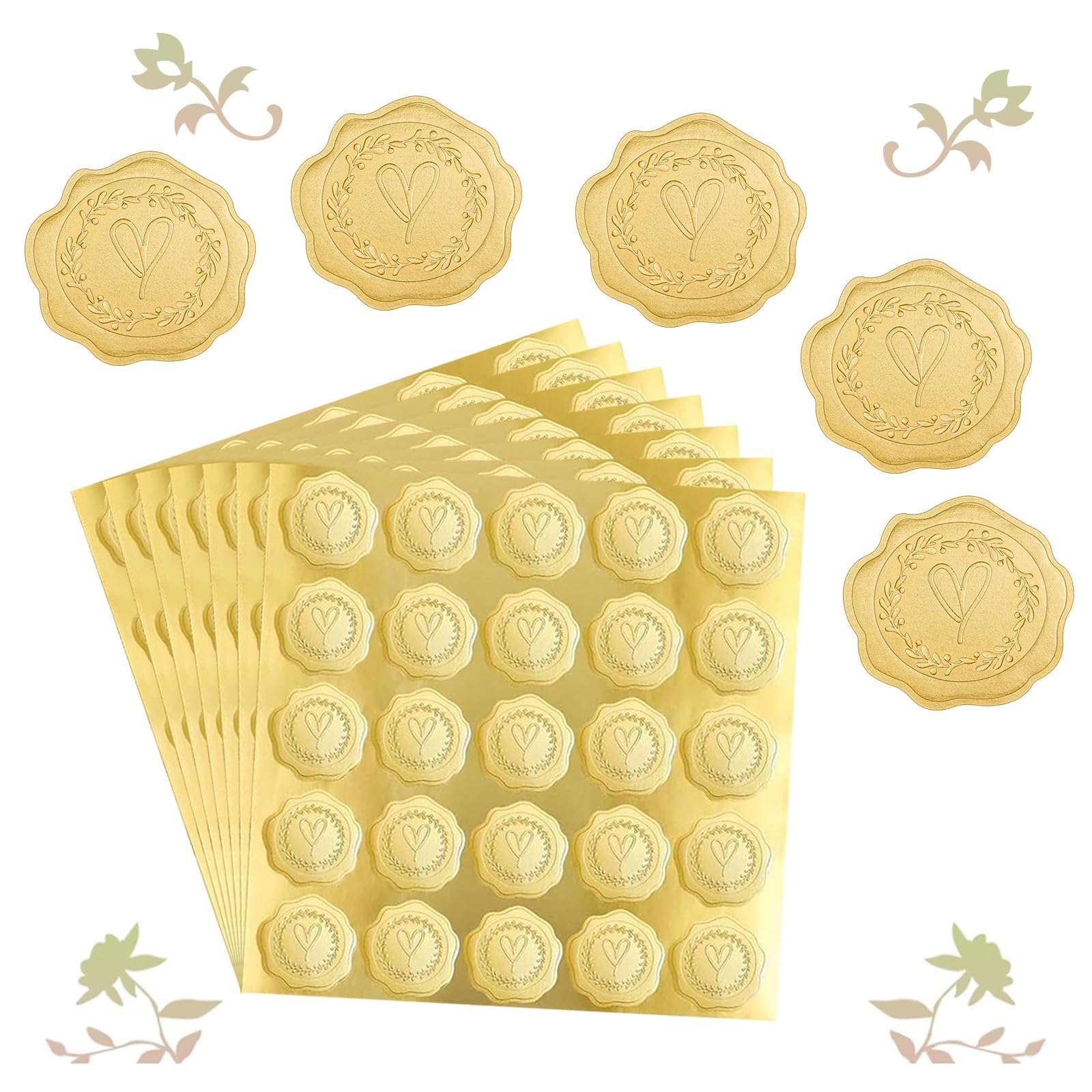 Snapklik.com : 175PCS Gold Stickers For Envelopes13inch Self-Adhesive ...